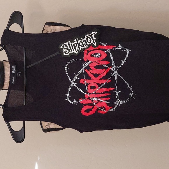 Dolls Kill | Tops | Dollskill X Black Cropped Tank Red Slipknot ...